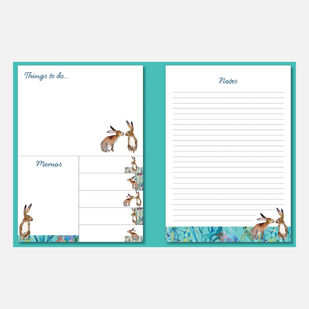 Sticky Notes Folder - Kissing Hares | Wholesale Stationery