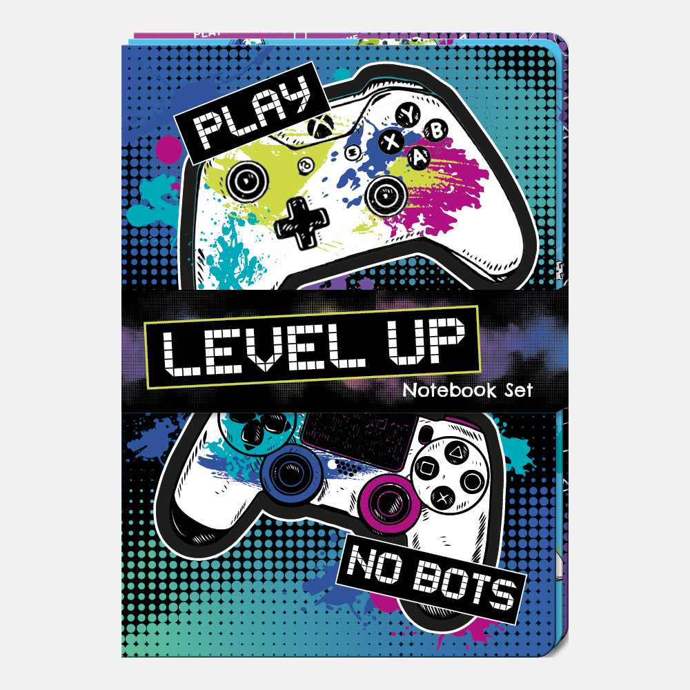 A6 Set of 3 Notebooks - Level Up | Wholesale Stationery