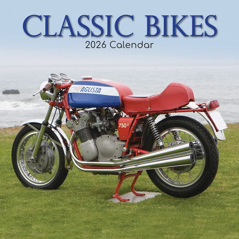 2026 Square Wall Calendar - Classic Bikes | Wholesale Stationery
