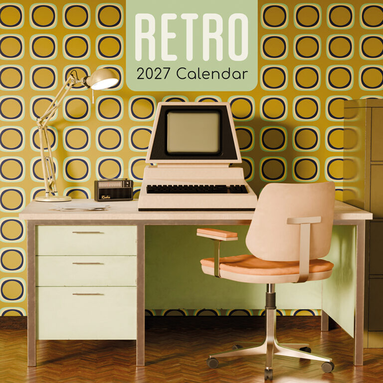 2027 Square Wall Calendar - Retro | Wholesale Stationery