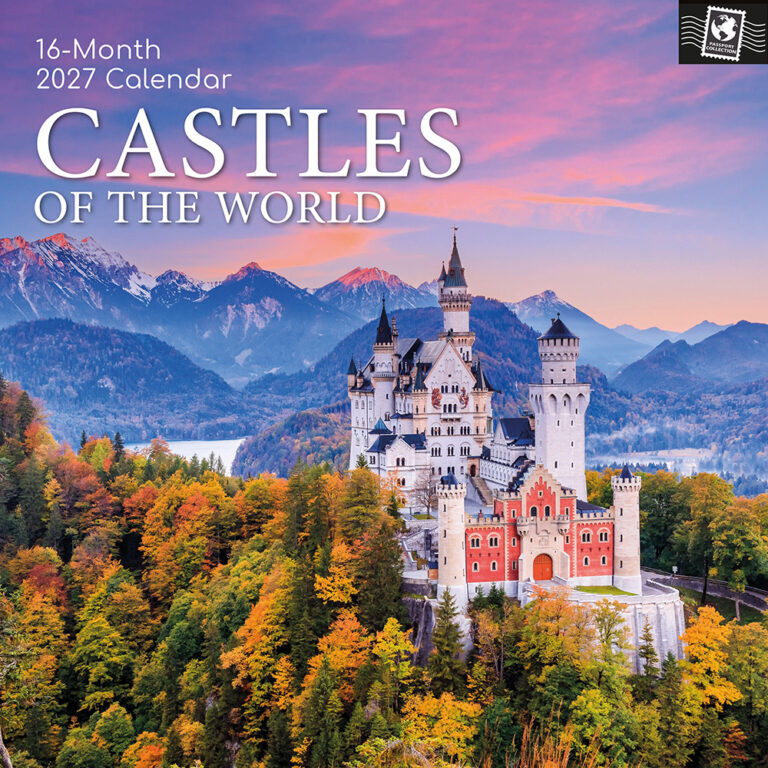 2027 Square Wall Calendar - Castles of the World | Wholesale Stationery