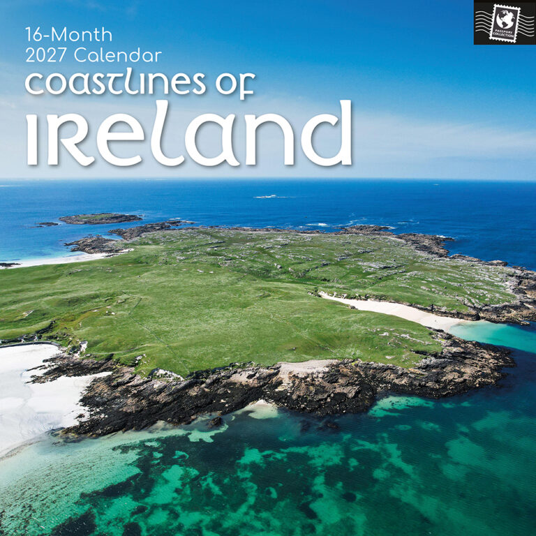 2027 Square Wall Calendar - Coastlines of Ireland | Wholesale Stationery